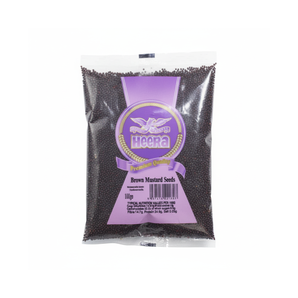 HEERA BROWN MUSTARD SEEDS 100g (Pack of 20)