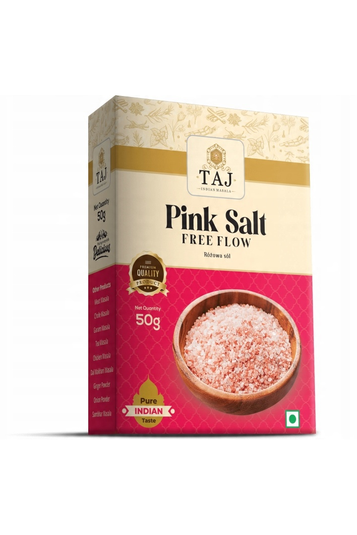 Taj Indian Masala Pink Salt Free Flow 200x50G - Thokmandee