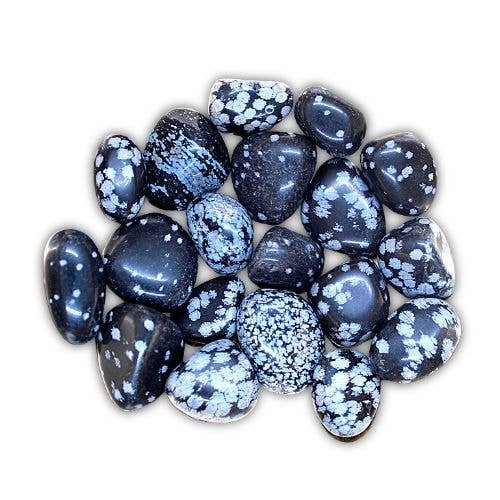 Snow Obsidian tumbled stone 250 gram - Thokmandee