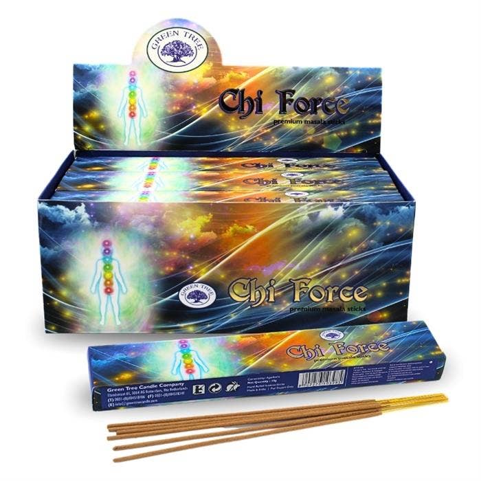 Green Tree Chi Force Hand Rolled Natural Incense Sticks - Thokmandee