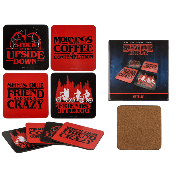 Cork coasters, Stranger Things, - Thokmandee