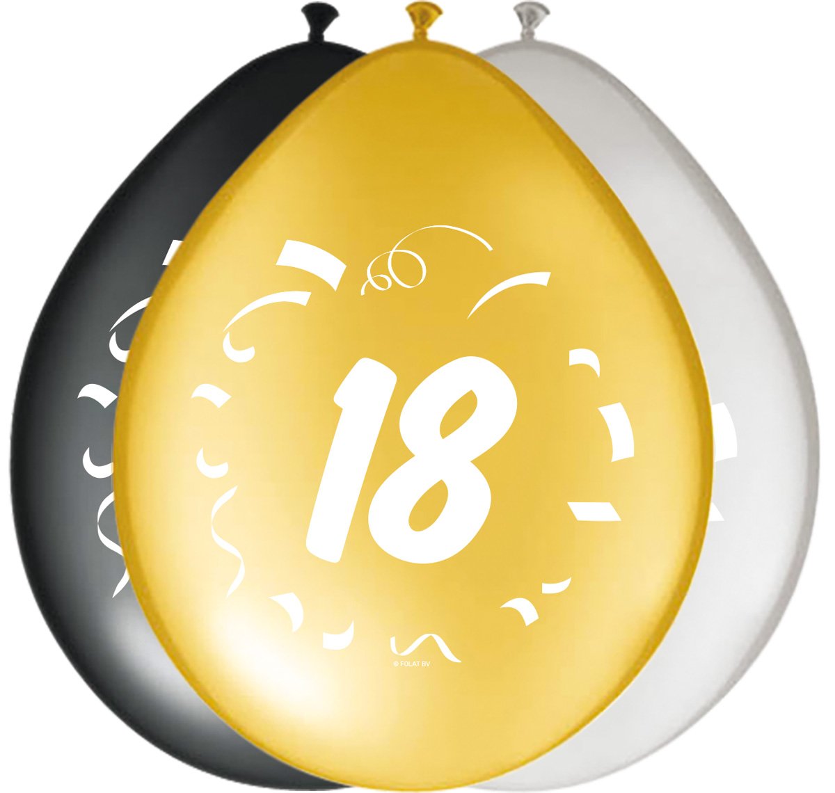 18th Birthday Balloons Stylish Party 30cm - 8 pieces - Thokmandee