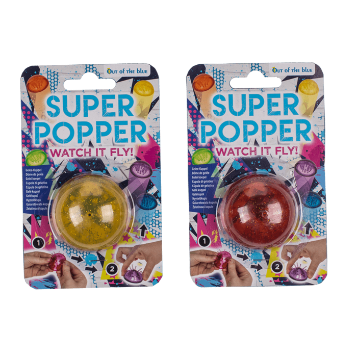 Super Popper, Jelly Dome, con effetto glitter, - Thokmandee