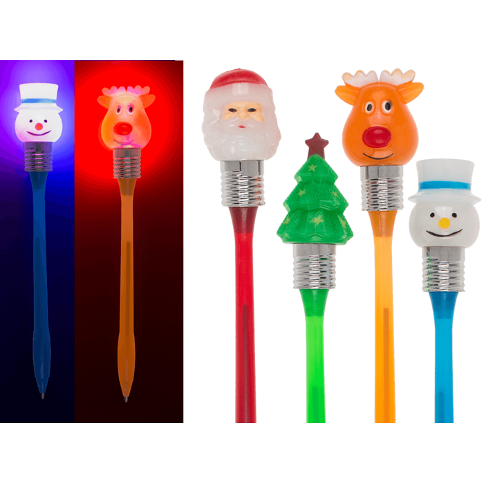 Pen with LED Christmas light motif, - Thokmandee