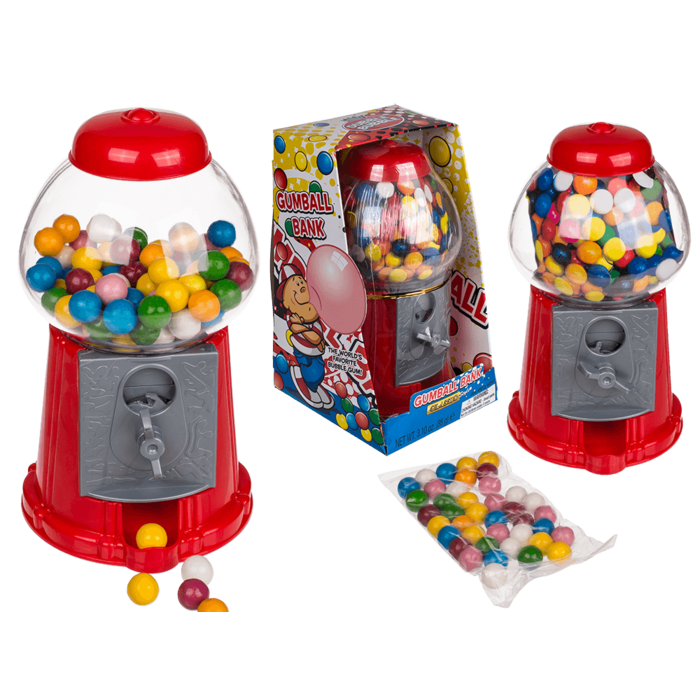Red gumball machine, with ca. 90 g chewing gums, - 01/0045# - Thokmandee