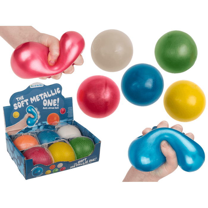 XL Ultra soft anti stress ball, Metallic, - Thokmandee